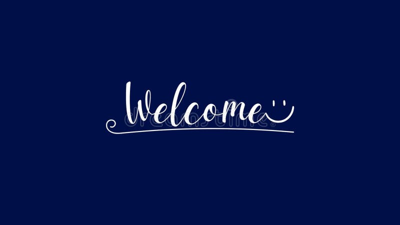 Welcome Calligraphy Card Vector Illustrator Stock Vector - Illustration ...