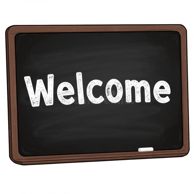 Welcome Chalkboard Message Illustration Stock Illustration ...