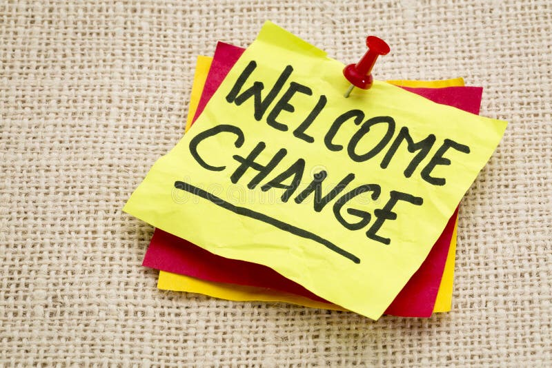 Welcome change stock photo. Image of inspiration, advice - 48829220