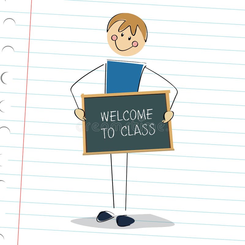 Welcome to class stock vector. Illustration of chalk - 33308187