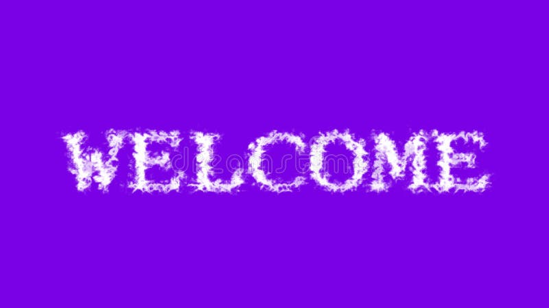 Welcome Cloud Text Effect Violet Isolated Background Stock Illustration ...