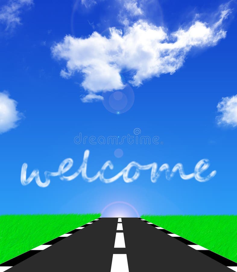 Blank welcome sign stock vector. Illustration of destination - 2979290
