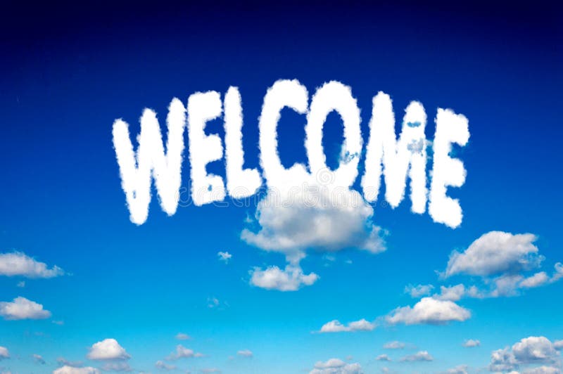 Welcome clouds stock image. Image of beautiful, horizontal - 35357785