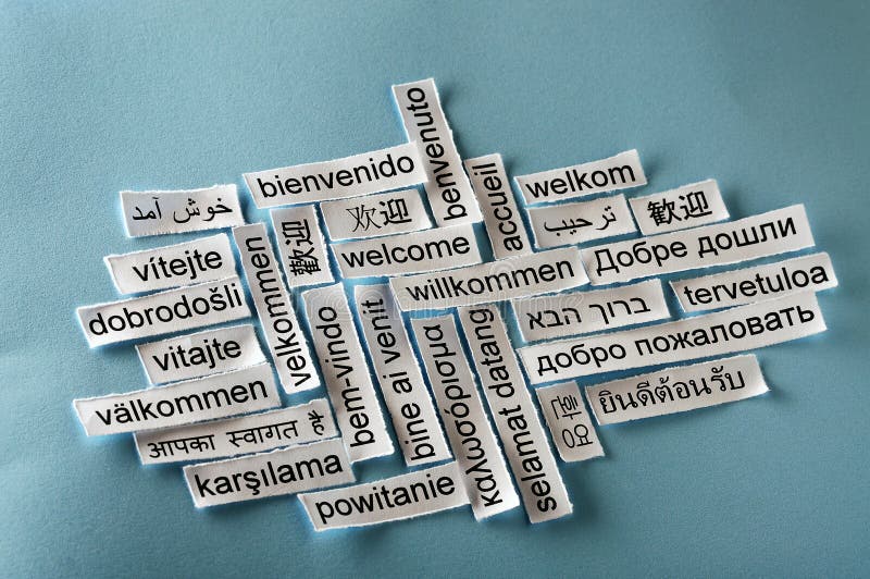 Welcome collage stock image. Image of german, vellcomen - 39313657