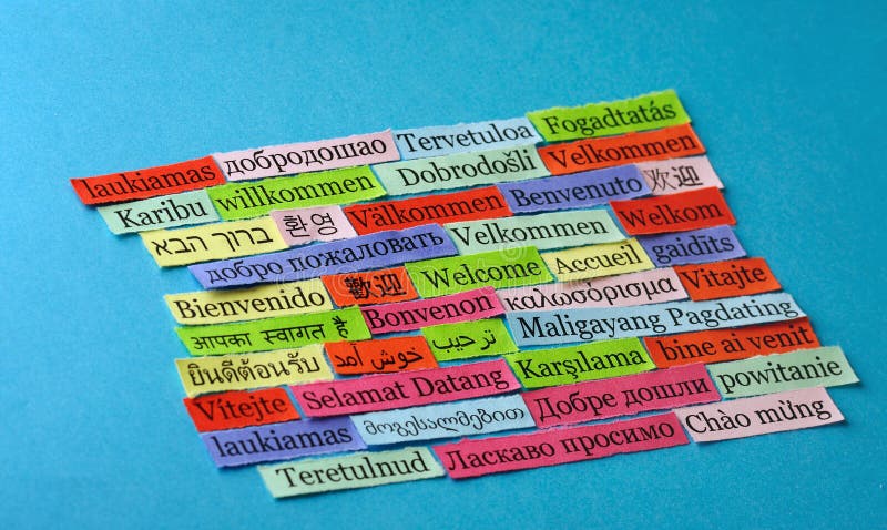 Welcome collage stock image. Image of typography, english - 41490213