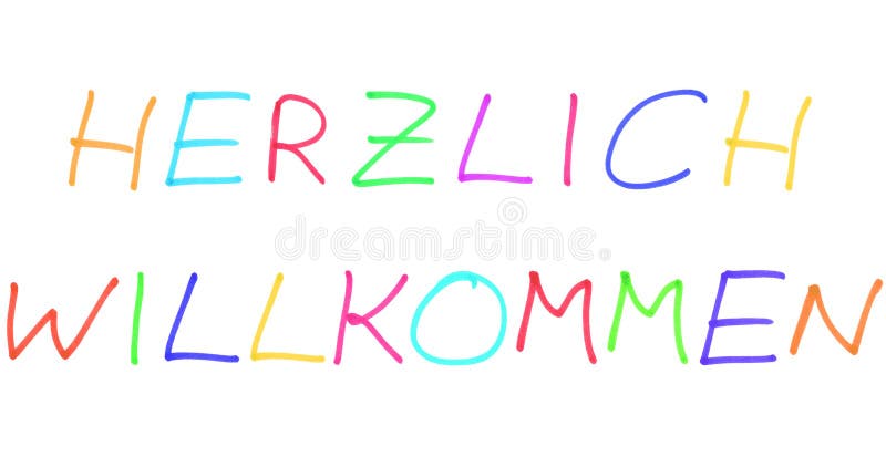 Welcome Colorful Brush Calligraphy Banner Stock Illustrations – 267 ...