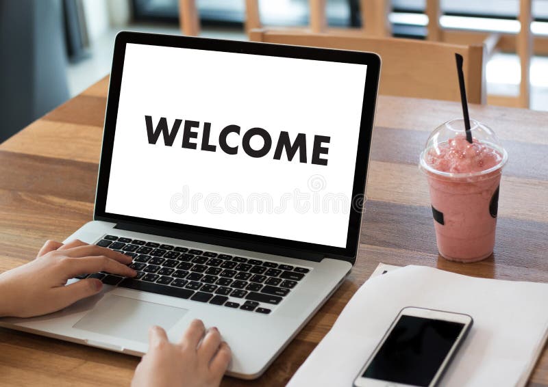 WELCOME Concept Communication Business Open Welcome To the Team Stock ...