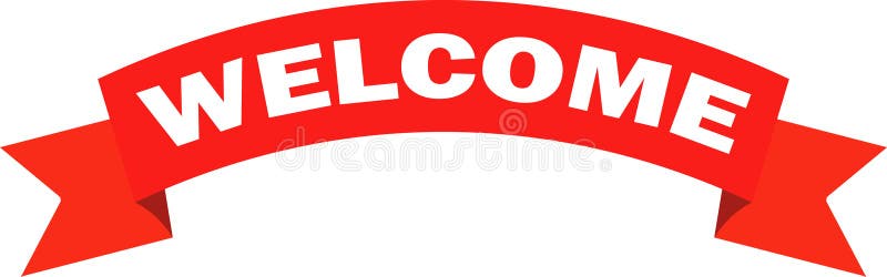 Welcome Curved Red Ribbon, Welcome Ribbon, Welcome Sign Stock Vector ...
