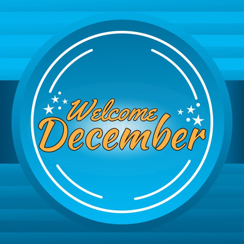 Welcome December Banner Design Stock Vector - Illustration of cover ...