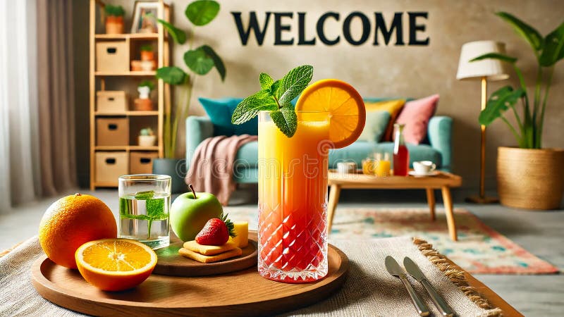 Welcome Drink or Mixed Juice, Served As a Refreshing Greeting Drink ...