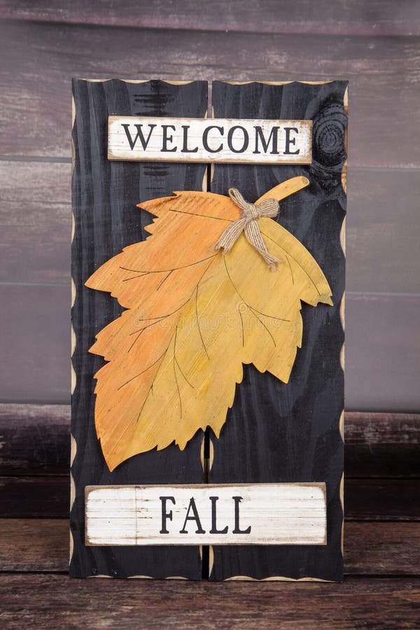 Welcome Fall stock image. Image of seasonal, autumn, sign - 86190673