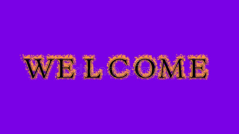 Welcome Fire Text Effect White Isolated Background Stock Illustration ...