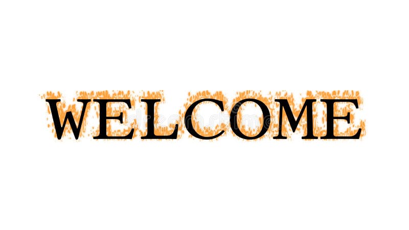 Welcome Fire Text Effect Black Background Stock Footage - Video of ...
