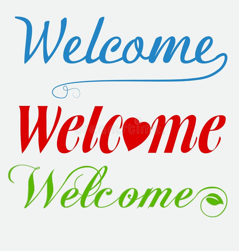 Welcome font set vector stock vector. Illustration of graphic - 120692473