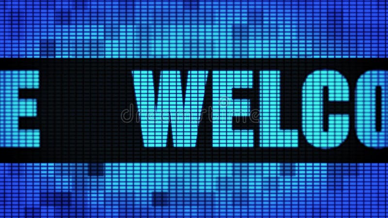 Welcome Front Text Scrolling LED Wall Pannel Display Sign Board Stock ...