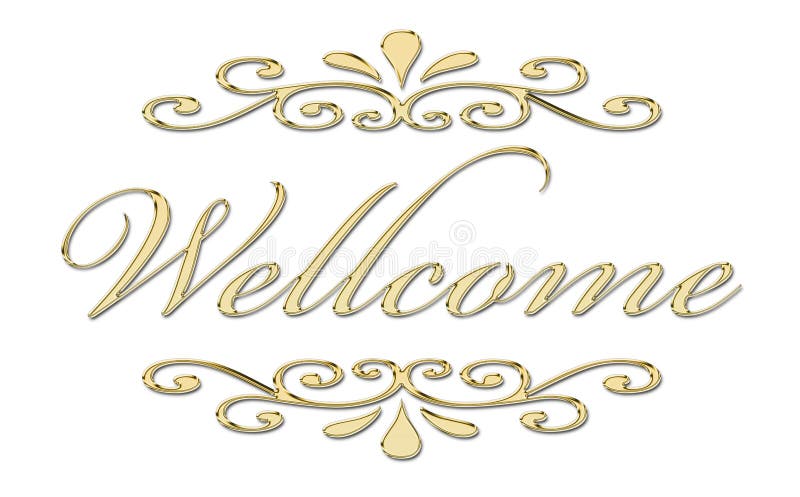Welcome In Gold Letters Stock Photo - Image: 22053820