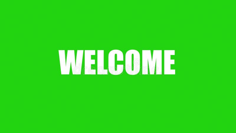 Welcome Green Screen Motion Graphics Animation Stock Video - Video of ...