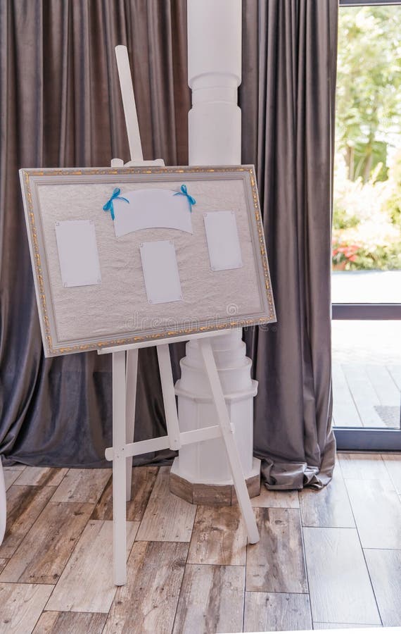 Guest Board with Blue Ribbon at Celebration Hall Stock Photo - Image of ...