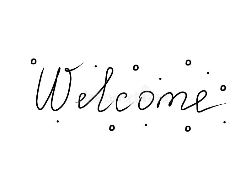 Welcome. Hand Lettering for Concept Design. Information Vector ...