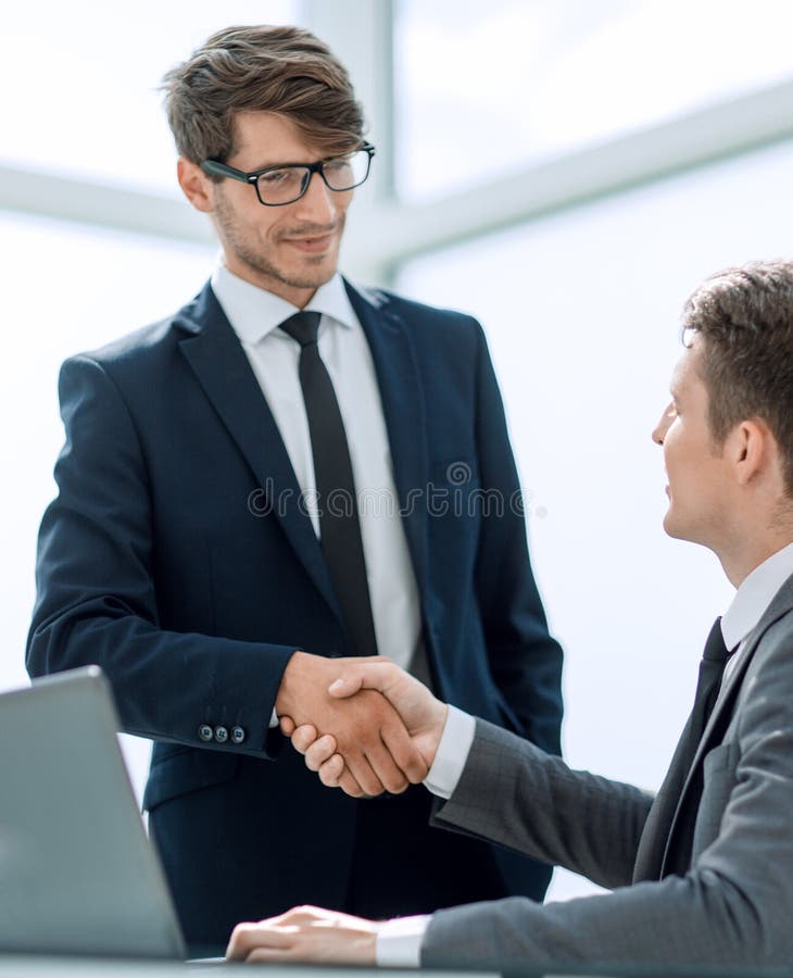 Welcome Handshake Business Colleagues in the Office Stock Photo - Image ...