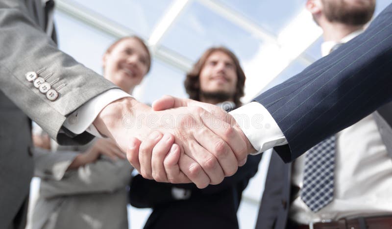 Welcome and Handshake of Business People Stock Image - Image of ...