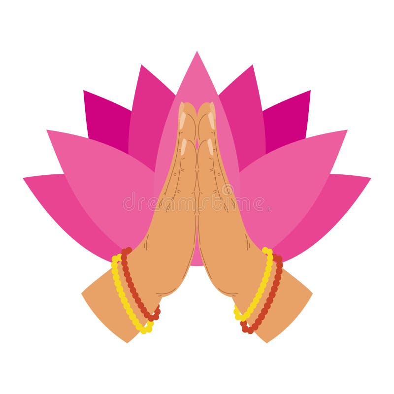 Welcome Hindu Namaste Hands Stock Illustration - Illustration of hindu ...