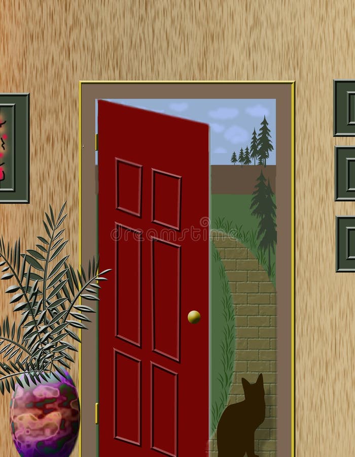 Welcome Home stock illustration. Illustration of open - 8485564