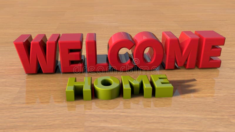 Welcome Home 3d Text Stock Illustrations – 223 Welcome Home 3d Text ...