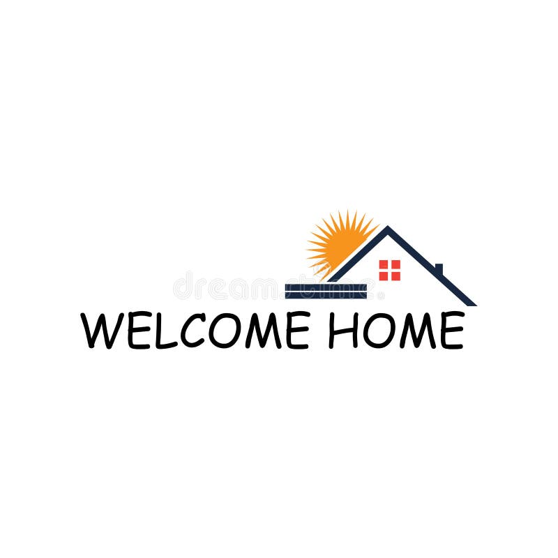 Welcome Home Logo Symbol Illustration Design Template Stock Vector ...