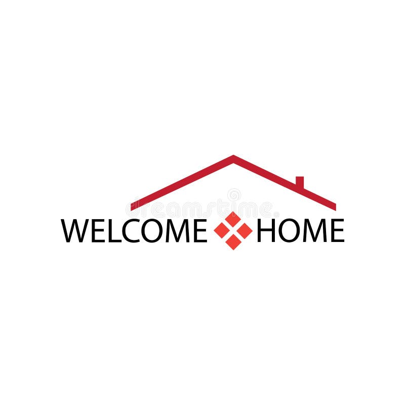Welcome Home Logo Symbol Illustration Design Template Stock Vector ...