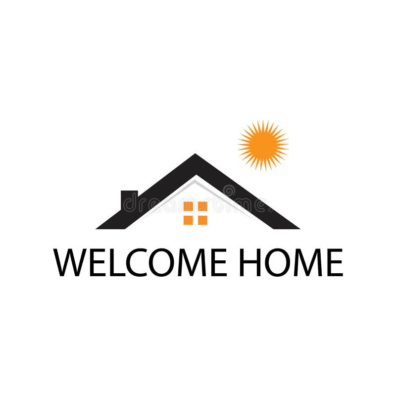 Welcome Home Logo Symbol Illustration Design Template Stock Vector ...