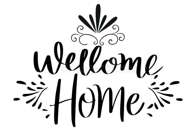 Welcome Home Script Stock Illustrations – 1,302 Welcome Home Script ...