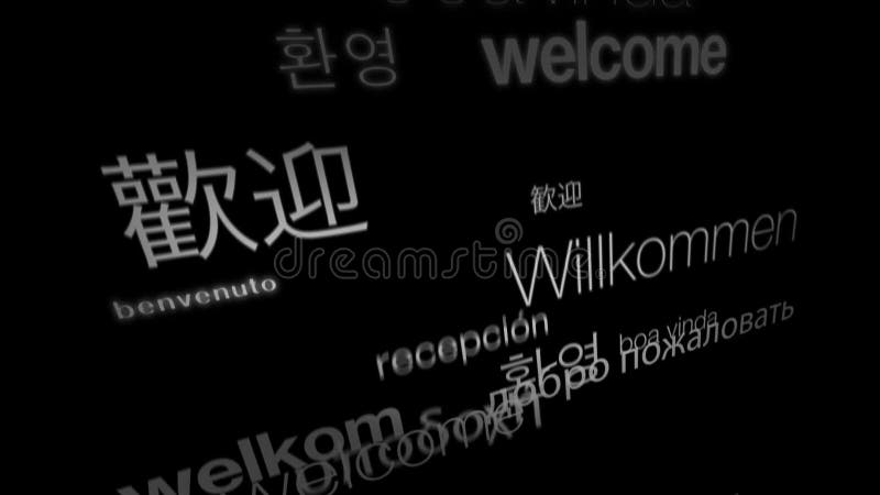Welcome, International Languages (Text Animation) Stock Footage - Video ...