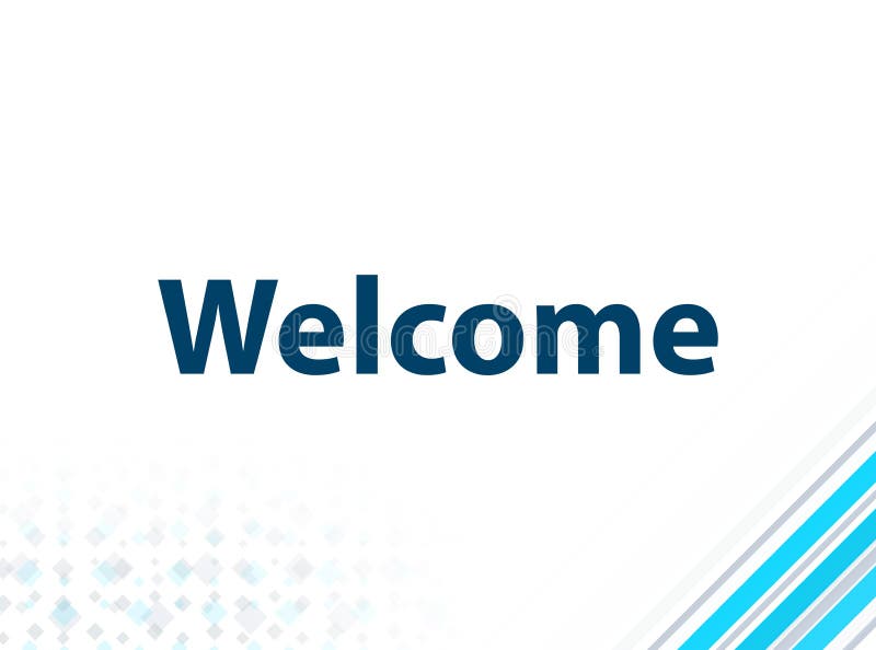Welcome Modern Flat Design Blue Abstract Background Stock Illustration ...