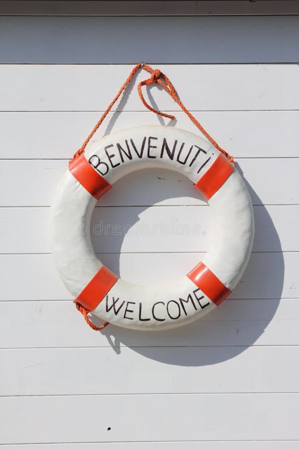 Welcome Aboard Life Preserver Stock Image - Image of round, life: 26395265