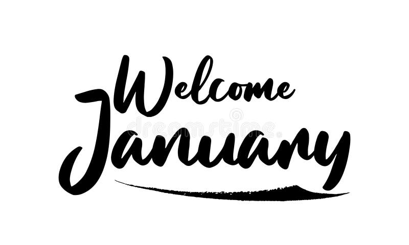 Welcome January Bold Typography Text for Sale Banners Flyers and ...