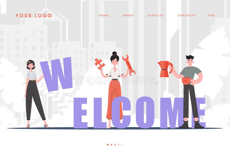 Welcome Landing Page Diverse Team of People Creative Start Page for ... Welcome Landing Page Diverse Team of People Creative Start Page for ...