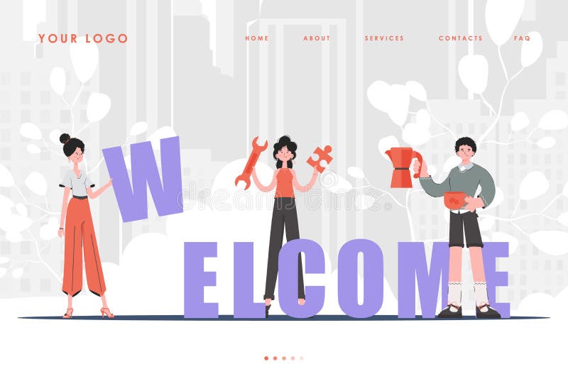 Welcome Landing Page Diverse Team of People Creative Start Page for ... Welcome Landing Page Diverse Team of People Creative Start Page for ...
