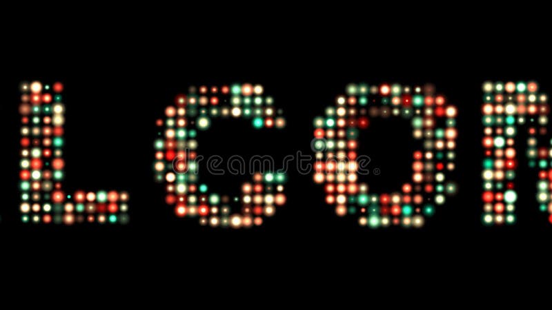 Welcome Led Text Isolated on Black Background Stock Footage - Video of ...