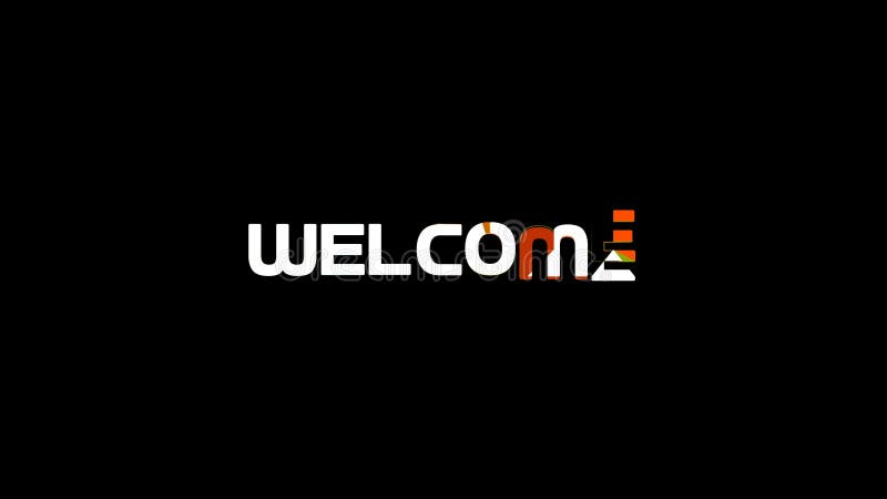 Welcome Letter Animation Text with Bouncing Effect and Colorfull Flat ...