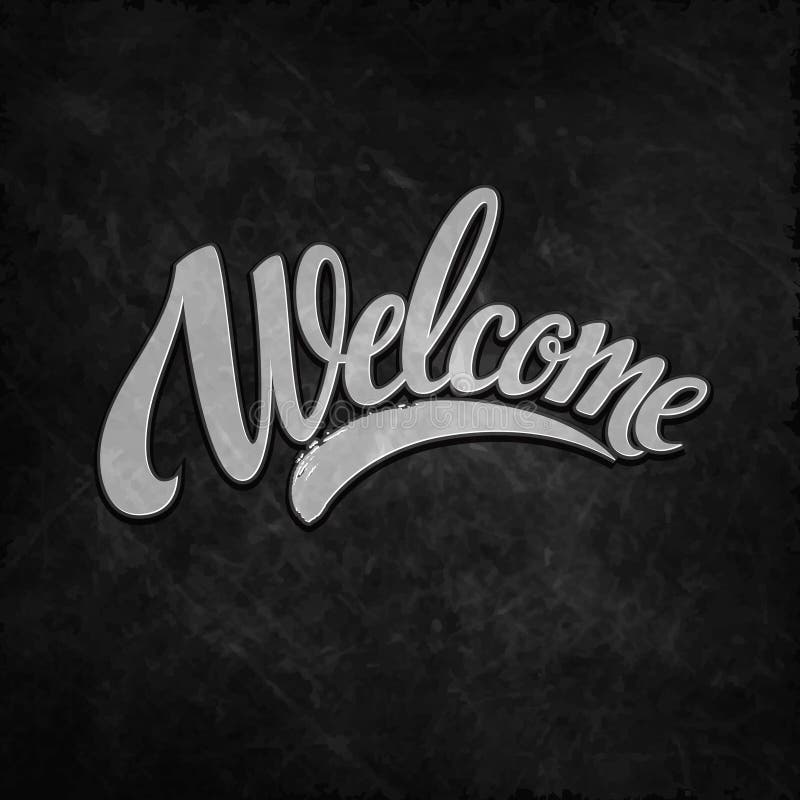 Welcome Lettering. Vector Illustration Stock Vector - Illustration of ...