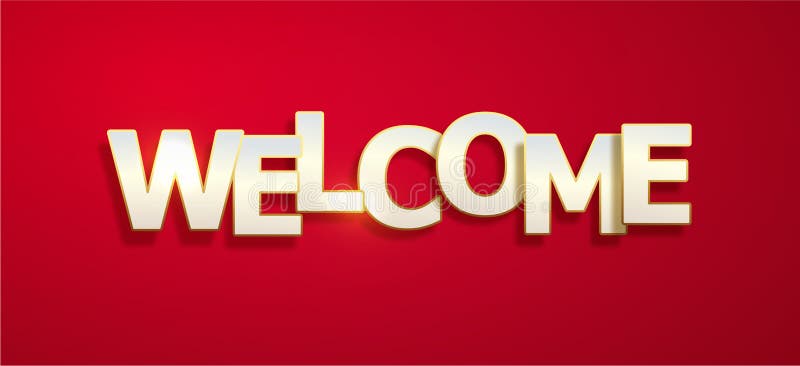 Welcome Sign Letters with Confetti Star Background. Celebration ...