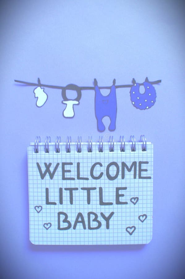 Welcome Little Baby Illustration Stock Illustration - Illustration of ...