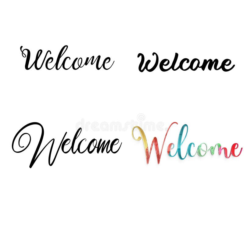 Welcome logo illustration stock illustration. Illustration of design ...