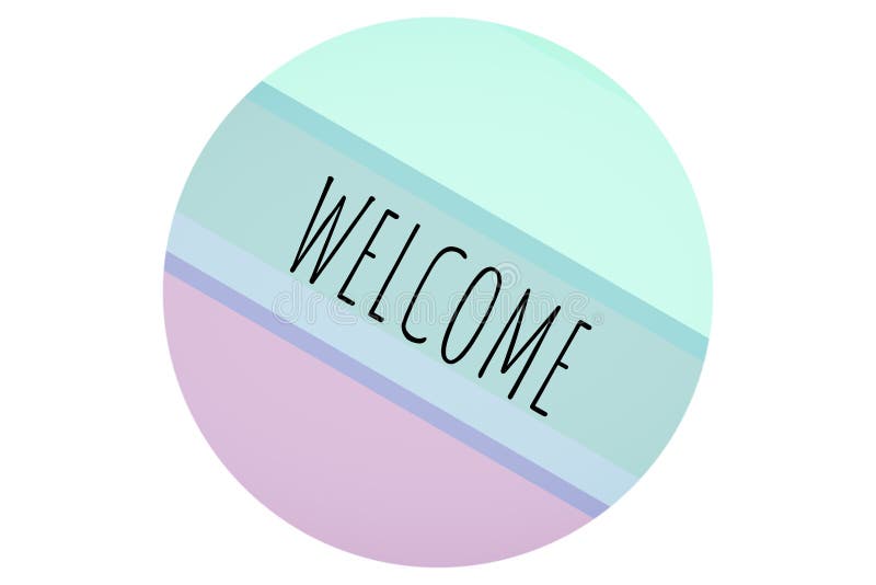 Welcome Logo Red Curled Ribbon Banner Stock Vector - Illustration of ...