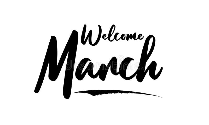 Welcome March Bold Typography Text for Sale Banners Flyers and ...