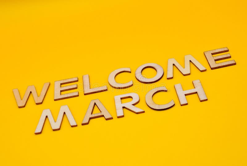 Welcome March Illustration - Background Stock Image - Image of design ...