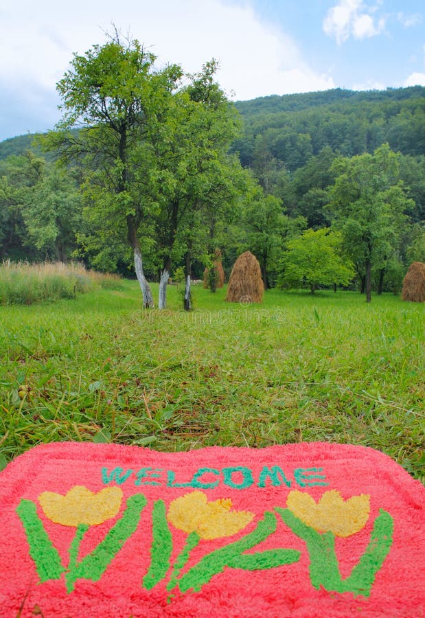 Welcome Mat stock image. Image of welcome, outdoors, angle - 10540215