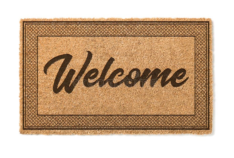 Welcome Mat Isolated on a White Background Stock Image - Image of ...