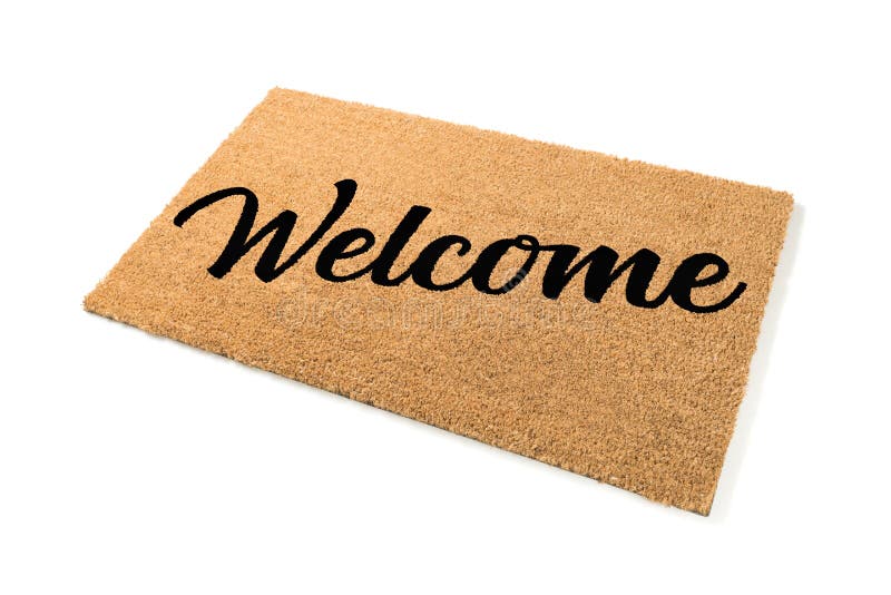 Welcome Mat on White stock image. Image of greeting, home - 84015103